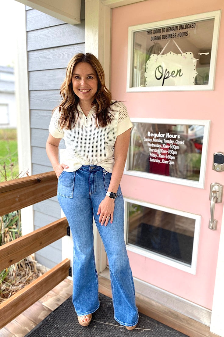 Chesney Hi Rise Flare Denim – j Boutique ne